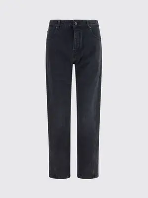 Balmain Straight Fit Five-pocket Cotton Denim Jeans