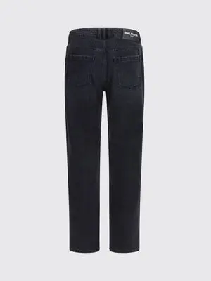 Balmain Straight Fit Five-pocket Cotton Denim Jeans
