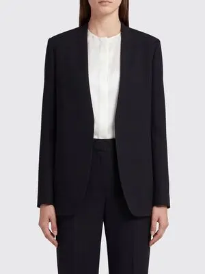 MAISON MARGIELA Cropped Open-front Wool Blazer With Iconic White Stitch