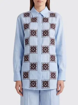 ALEMAIS Embroidered Shirt - Blue