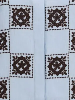ALEMAIS Embroidered Shirt - Blue