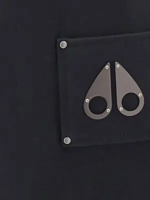 Moose Knuckles Cotton Jogging Trousers With Drawstring And Contrast Logo Detail
