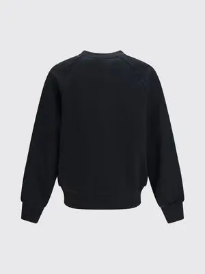 Moose Knuckles Crew Neck Cotton Jumper With Contrast Logo - Black
