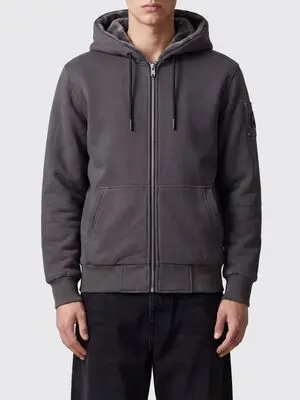 Moose Knuckles Cotton Blend Hooded Zip-up Sweatshirt