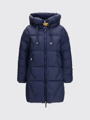 PARAJUMPERS Long Quilted Down Jacket With Hood - Navy