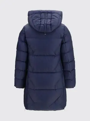 PARAJUMPERS Long Quilted Down Jacket With Hood - Navy
