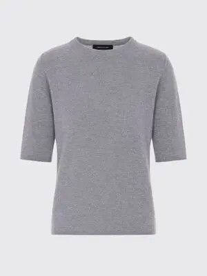 Fabiana Filippi Short-sleeved Crewneck Wool Blend Jumper - Grey