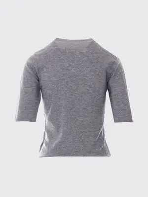 Fabiana Filippi Short-sleeved Crewneck Wool Blend Jumper - Grey
