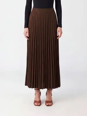 Fabiana Filippi Pleated Wool And Silk Knit Midi Skirt