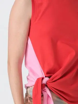 JW Anderson Abstract Print Sleeveless Cotton Top - Red