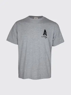 AUTRY Contrast Logo Cotton T-shirt - Grey
