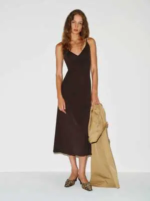 REFORMATION Lilibet Knit Midi Dress Brown