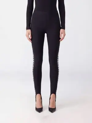 Moschino Skinny-fit Stretch Technical Fabric Leggings With Side Bands