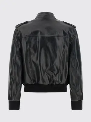 TOM FORD Lambskin Leather Bomber Jacket With High Neck And Epaulettes