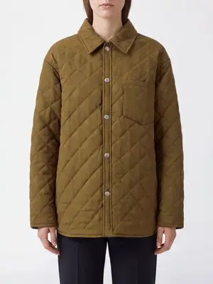 A.p.c. Quilted Wool Blend Shirt Jacket With Classic Collar