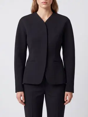Jacquemus Slim Fit Cropped Blazer - Black