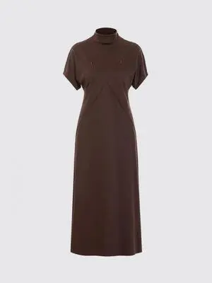 Pinko Kangoo High Neck Short-sleeved Midi Sheath Dress In Satin