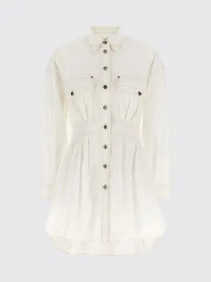 Versace Slim Fit Cotton Poplin Mini Shirtdress With Patch Pockets