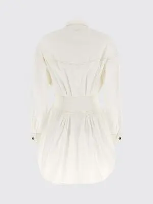 Versace Slim Fit Cotton Poplin Mini Shirtdress With Patch Pockets