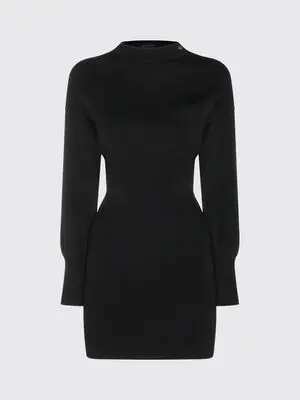 ANINE BING Long Sleeve Ribbed Knit Mini Sheath Dress