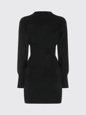 ANINE BING Long Sleeve Ribbed Knit Mini Sheath Dress