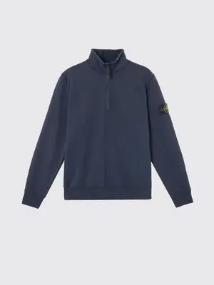 Stone Island Half-zip Cotton Sweatshirt With Compass Logo