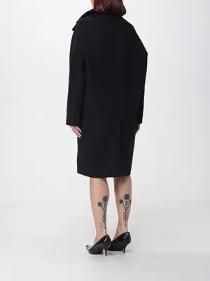 COURREGES Double-breasted Wool Coat With Lapels And Dropped Shoulders