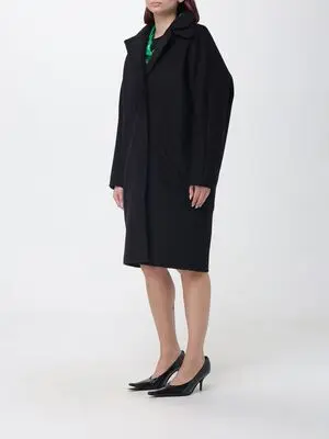 COURREGES Double-breasted Wool Coat With Lapels And Dropped Shoulders