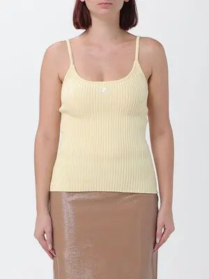 COURREGES Ribbed Camisole - Yellow