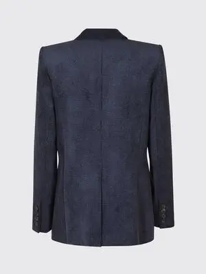 ERMANNO FIRENZE Double-breasted Velvet Blazer With Peak Lapels