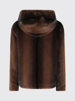 ERMANNO FIRENZE Hooded Faux Fur Jacket With Zip Closure