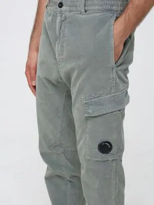 C.P. COMPANY Slim Fit Corduroy Cargo Trousers With Belt Loops And Side Pockets