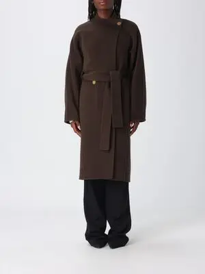 Alberta Ferretti Long Double-breasted Wool Coat With Dropped Shoulders And A Belt - Green