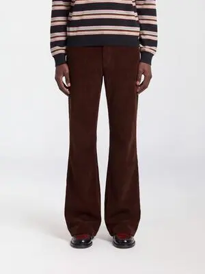 Marni Mid-rise Flared Corduroy Trousers - Brown