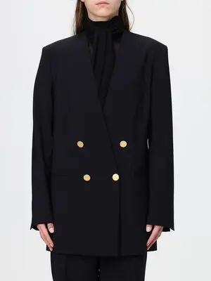 Alberta Ferretti Long Double-breasted Blazer In Polyester