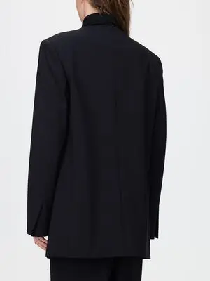Alberta Ferretti Long Double-breasted Blazer In Polyester