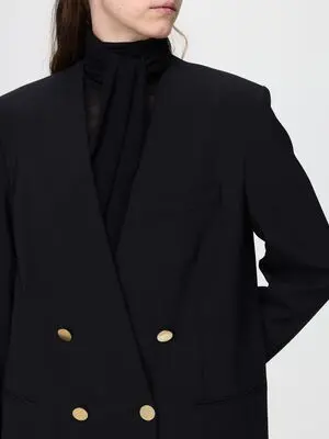 Alberta Ferretti Long Double-breasted Blazer In Polyester