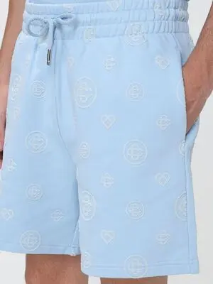 Casablanca Embroidered Logo Shorts - Gnawed Blue