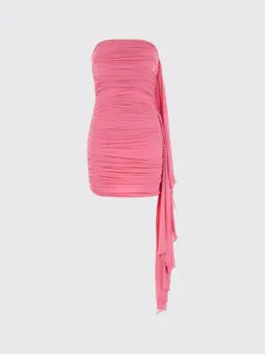 Alexander Wang Off-the-shoulder Ruched Asymmetrical Jersey Mini Dress - Pink