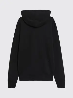 AMI Paris Cotton Zip-up Hoodie With Embroidered Logo And Kangaroo Pocket