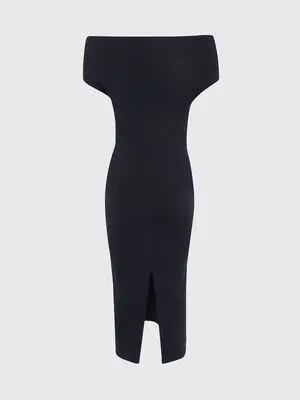 Alberta Ferretti Off-the-shoulder Midi Sheath Dress With Back Slit