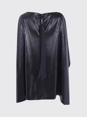 Alberta Ferretti Sequin Cape With Tie Detail - Black