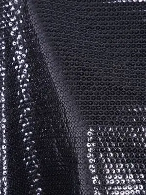 Alberta Ferretti Sequin Cape With Tie Detail - Black