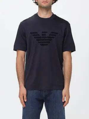 Emporio Armani Lyocell Blend T-shirt With Iconic Eagle Logo
