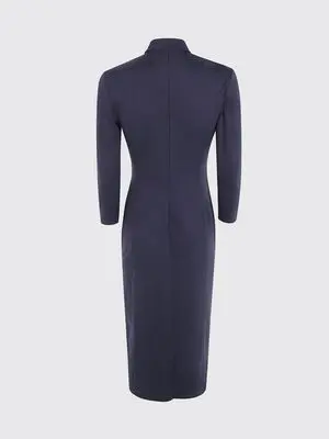 Giorgio Armani Long-sleeved Midi Sheath Dress In Viscose Blend