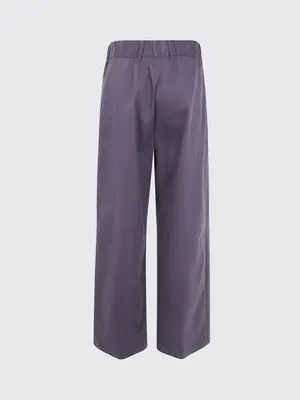 SEMICOUTURE High-waisted Wide-leg Trousers In Stretch Cotton - Brown