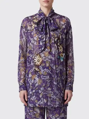 Dries Van Noten Embellished Printed Shirt - Pink