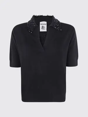 SEMICOUTURE Polo Shirt - Black