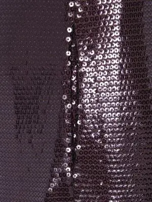 Alberta Ferretti High-waisted Palazzo Trousers With Rhinestone Embellishments - Brown