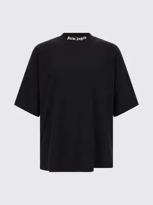 Palm Angels Relaxed Fit Cotton T-shirt With Contrasting Logo